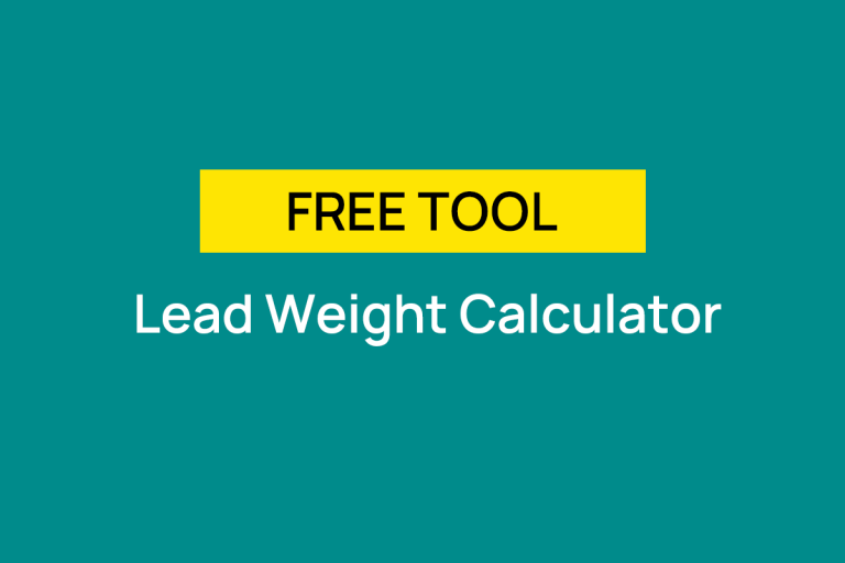 Lead Weight Calculator (Online & Free) | MachineMFG