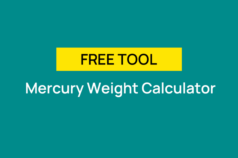 Mercury Weight Calculator (Online & Free) | MachineMFG