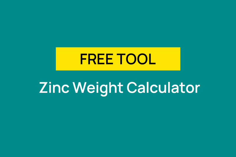 Zink-Gewicht-Rechner (online & kostenlos) | MachineMFG